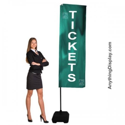 Flag Banner 8ft Tall Wind Dancer - Custom Designed Feather Flags